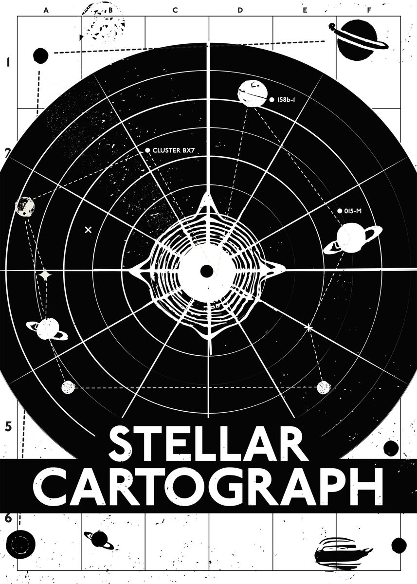 'Stellar Cartograph' Poster, picture, metal print, paint by Bradley ...