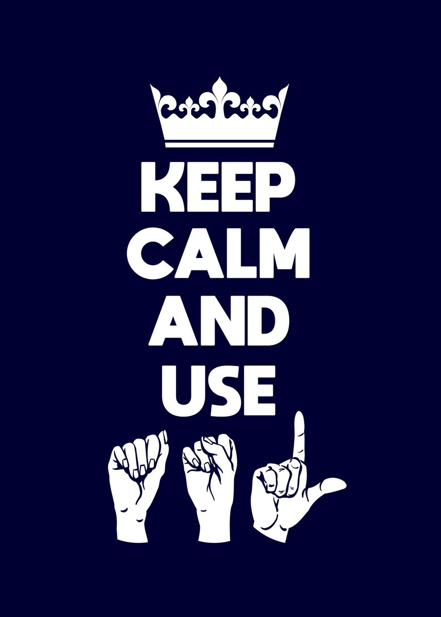 'ASL Deaf Sign Language' Poster, picture, metal print, paint by ...