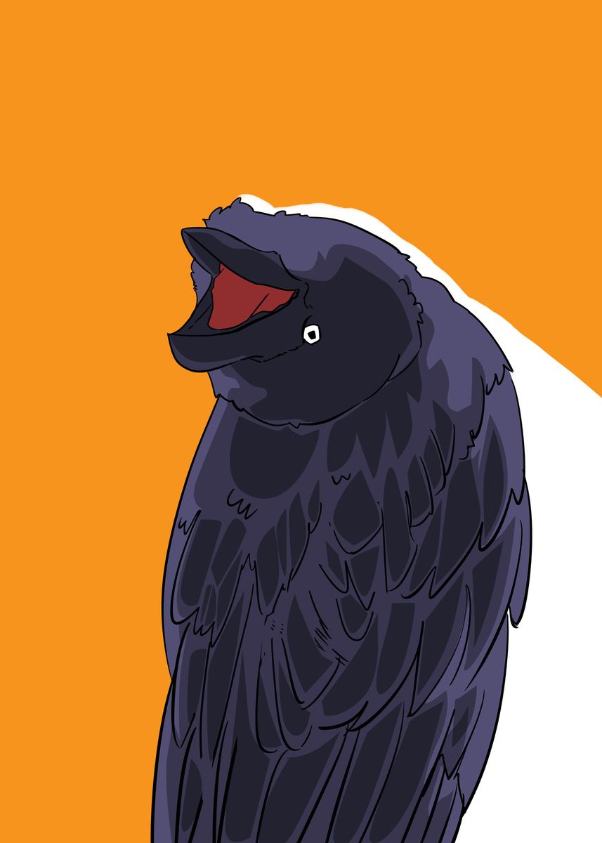 'funny crow' Poster, picture, metal print, paint by hafis ardiansyah ...