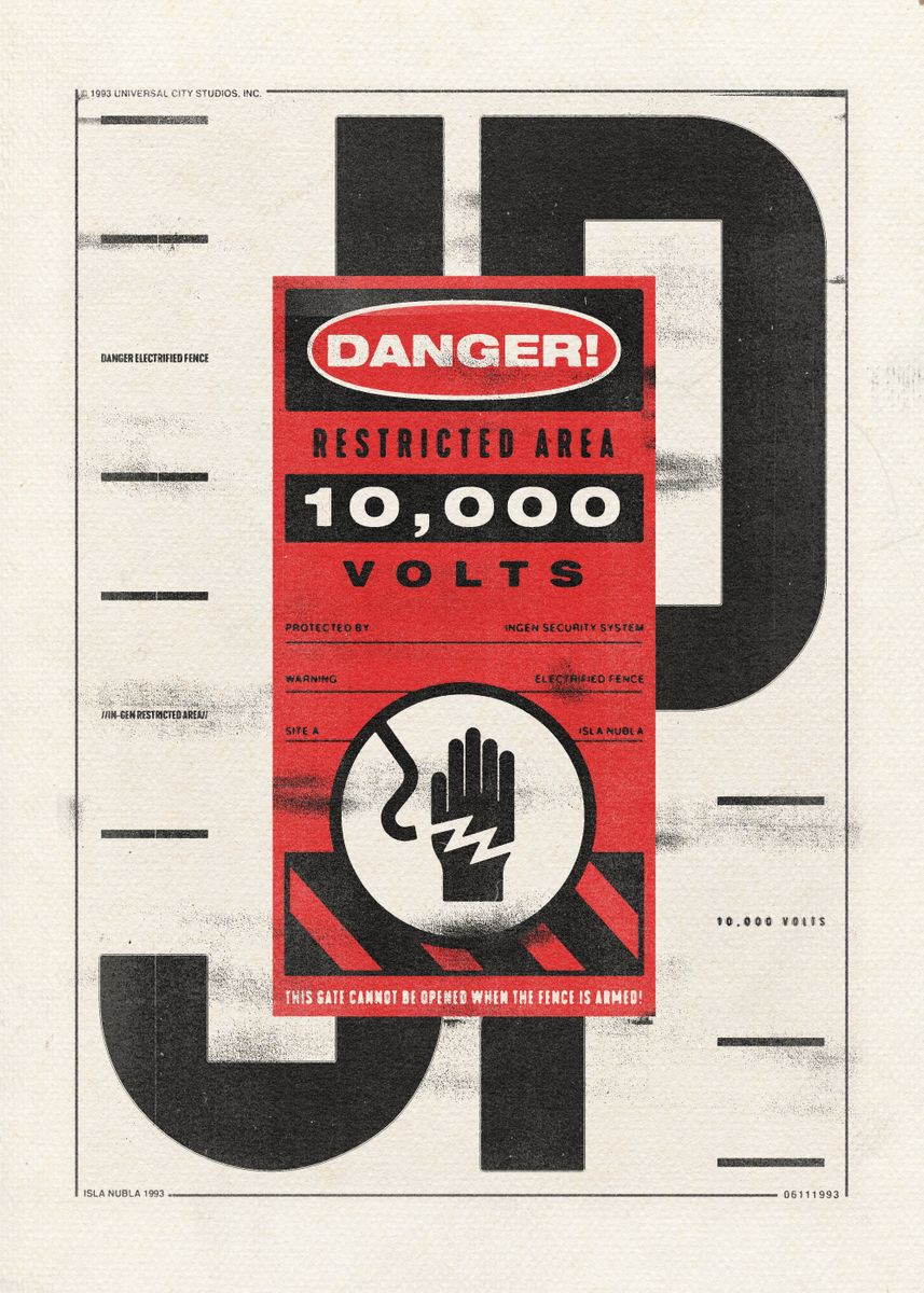 'Danger Restricted Area' Poster, picture, metal print, paint by ...