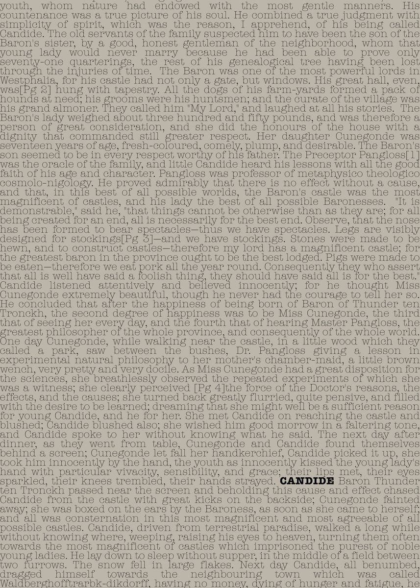 'Candide Book Text' Poster, picture, metal print, paint by Design ...