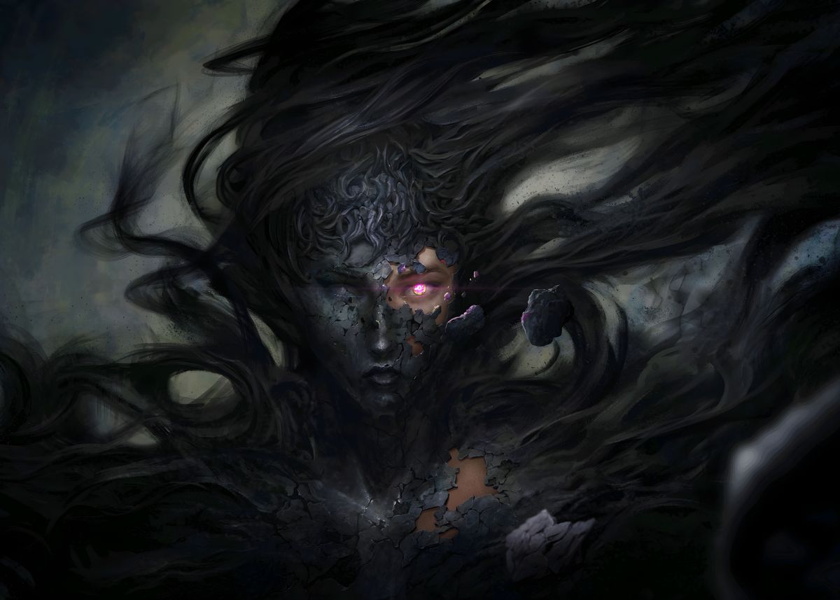 'demon girl' Poster by den pono | Displate