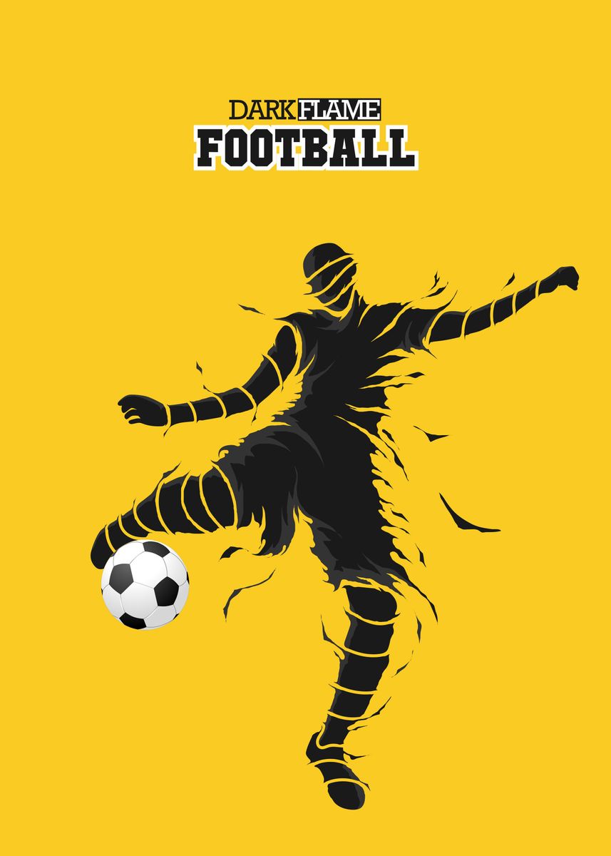 'Soccer dark flame' Poster, picture, metal print, paint by Cao Thi Hieu ...
