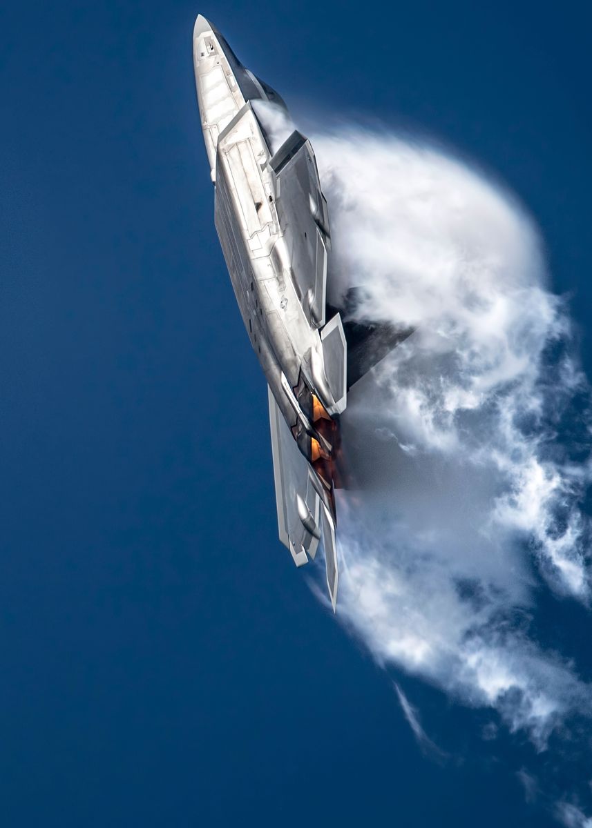 'F22 power loop' Poster, picture, metal print, paint by Galaxy Images ...