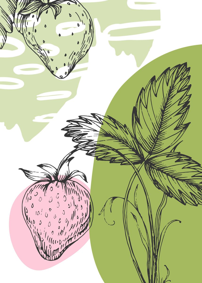 'Strawberry' Poster by Samira Yanushkova | Displate