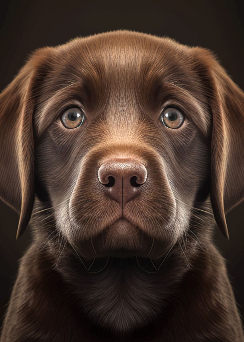 'Labrador dog portrait 2' Poster by MasterHead | Displate