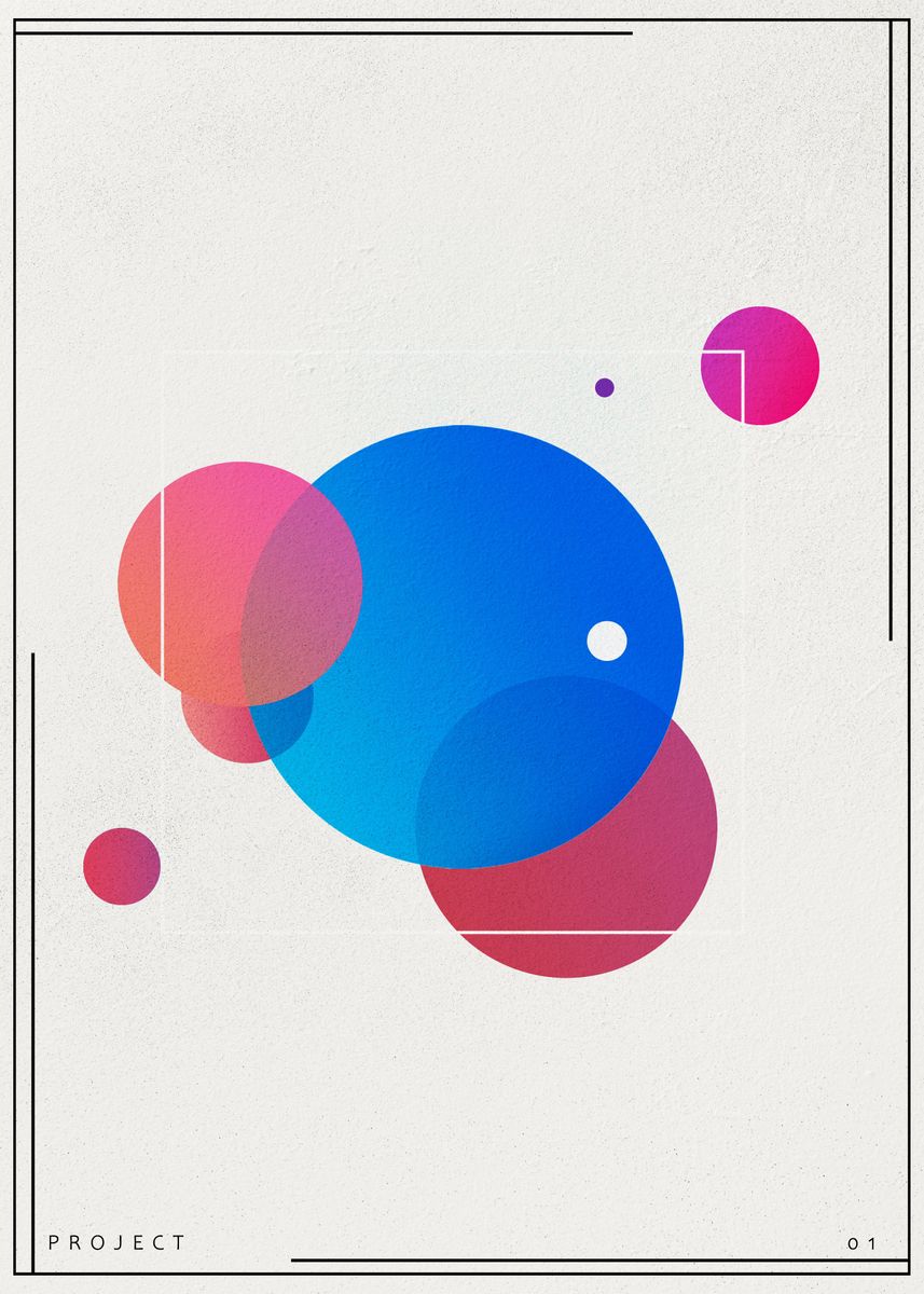 'Geometric Abstract 1 ' Poster, picture, metal print, paint by Vineet ...