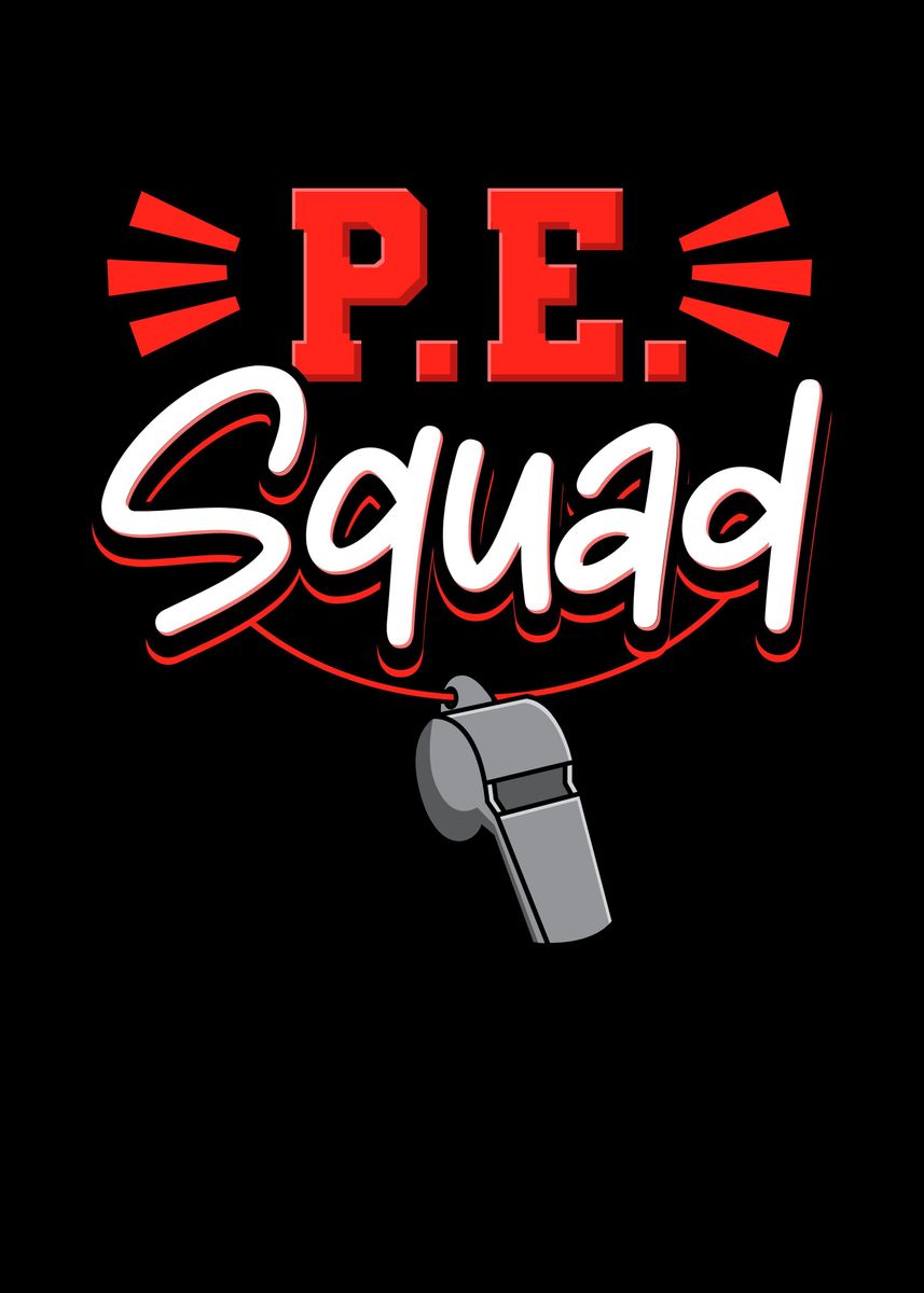 'PE Squad' Poster, picture, metal print, paint by Uwe Seibert | Displate