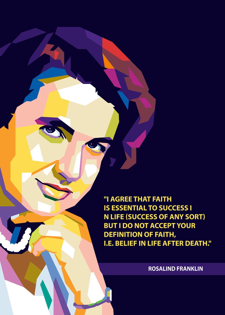 'Rosalind Franklin Quotes' Poster, picture, metal print, paint by Erick ...