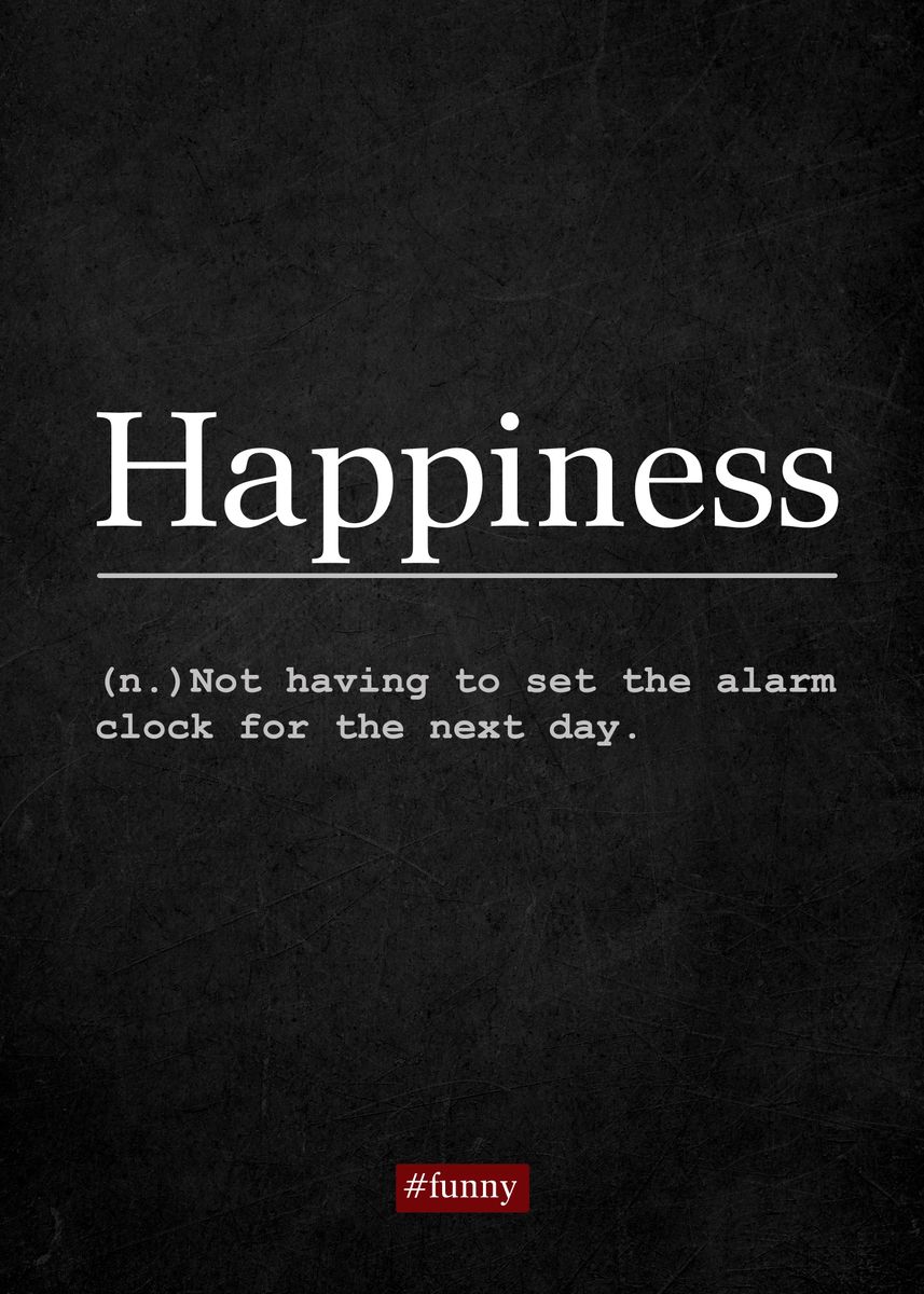 'Definition Happiness' Poster, picture, metal print, paint by Wall Art ...