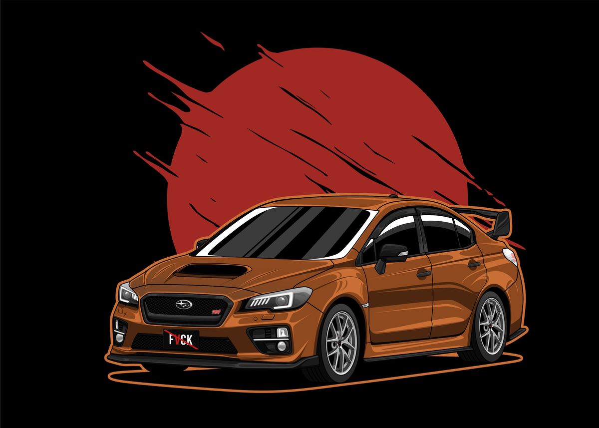 'Subaru WRX STI Landscape 2' Poster by Heru Kurniawan | Displate