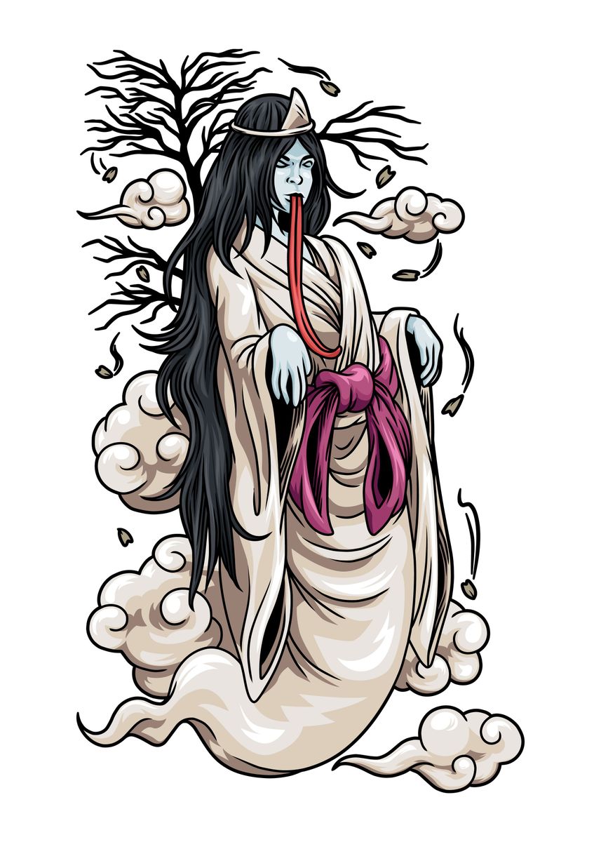 'Yurei Japanese Ghost ' Poster by hendra pratama | Displate