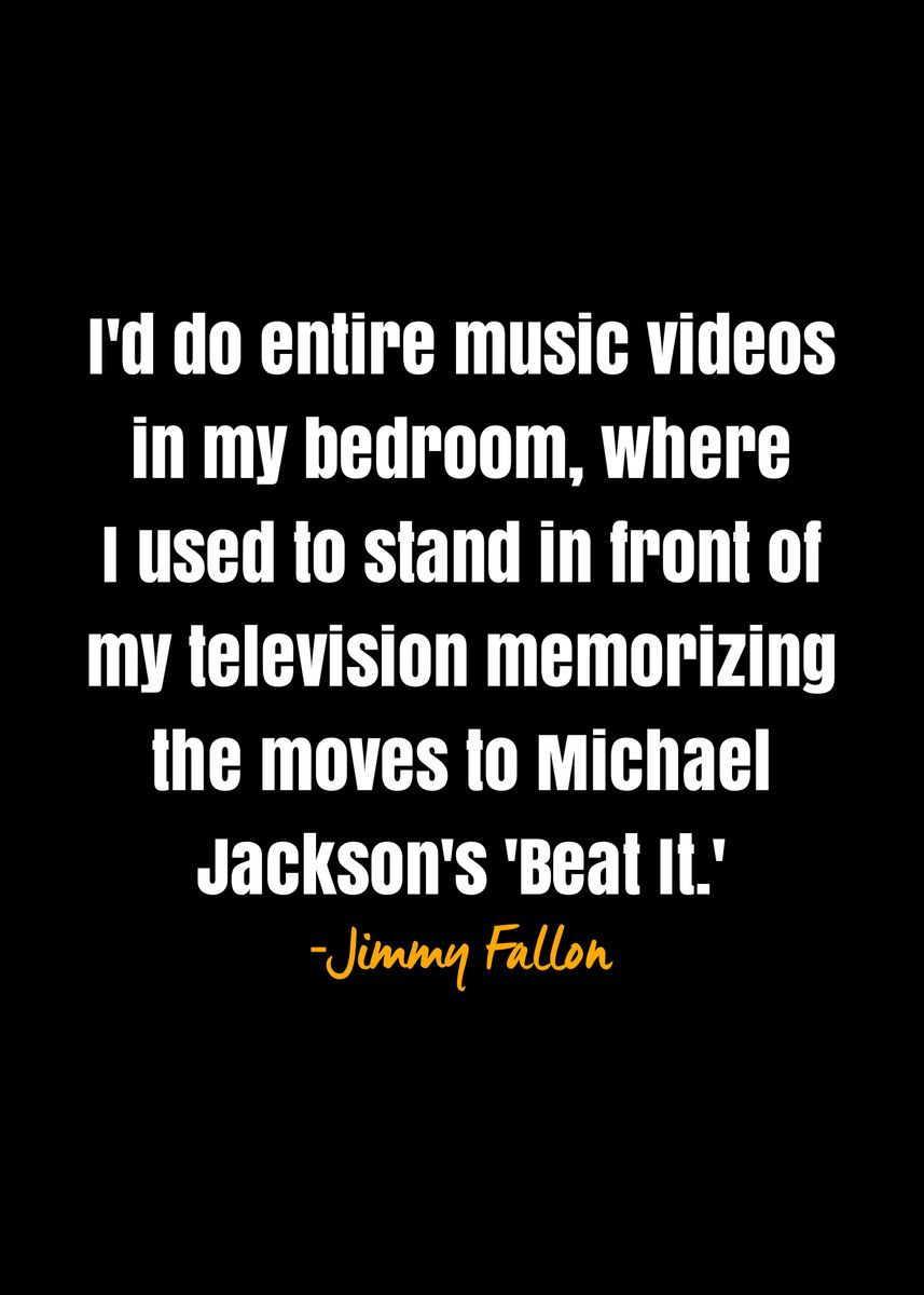 'Jimmy Fallon quotes ' Poster, picture, metal print, paint by DIMS ...