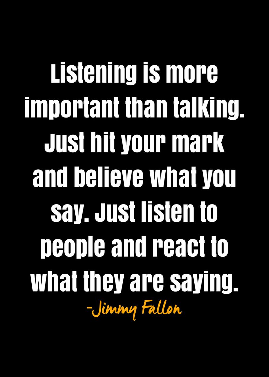 'Jimmy Fallon quotes ' Poster, picture, metal print, paint by DIMS ...