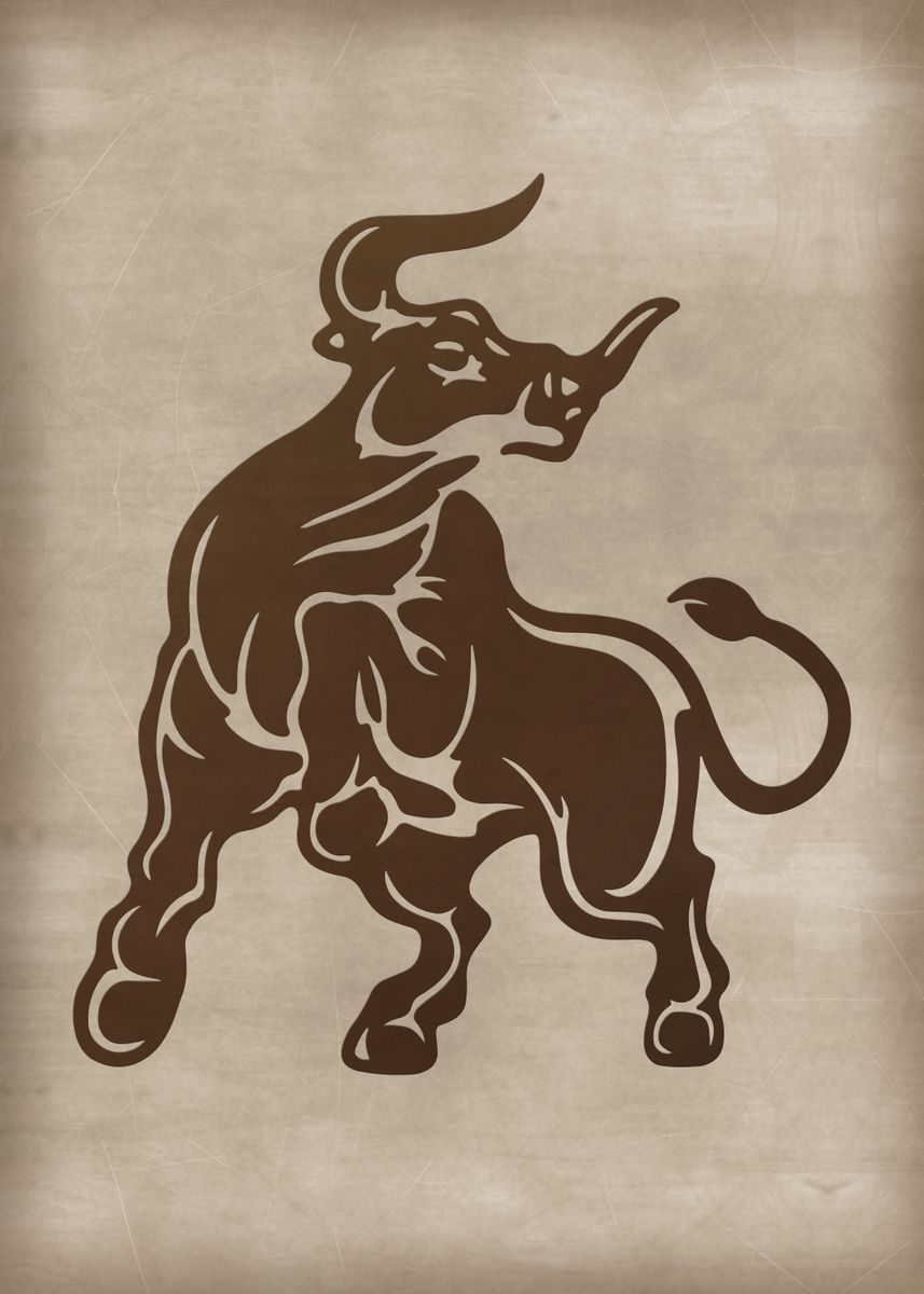 'The Bull' Poster, picture, metal print, paint by XandYart | Displate