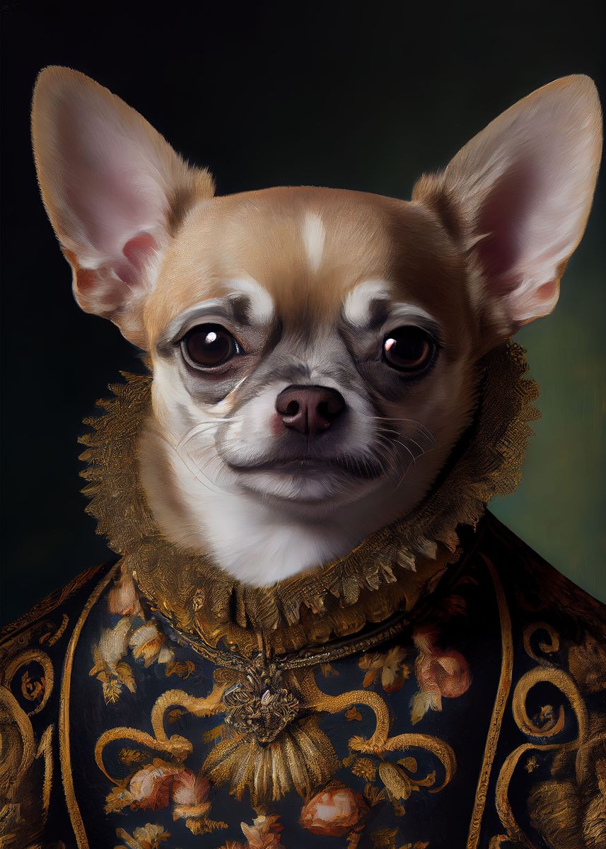 'Chihuahua Portrait ' Poster by Swan Dee | Displate