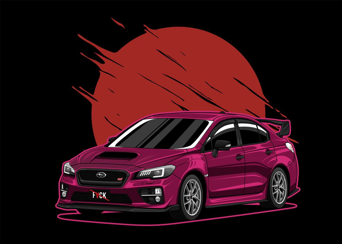 'Subaru WRX STI Landscape 8' Poster by Heru Kurniawan | Displate