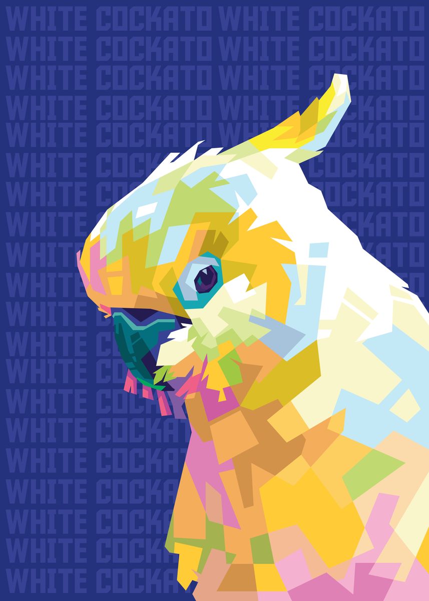 'White Parot' Poster by Muamar Popart | Displate