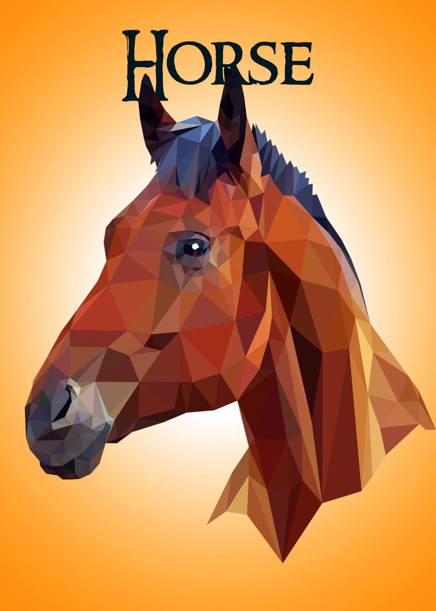 'Horse' Poster, picture, metal print, paint by Dare Neil | Displate