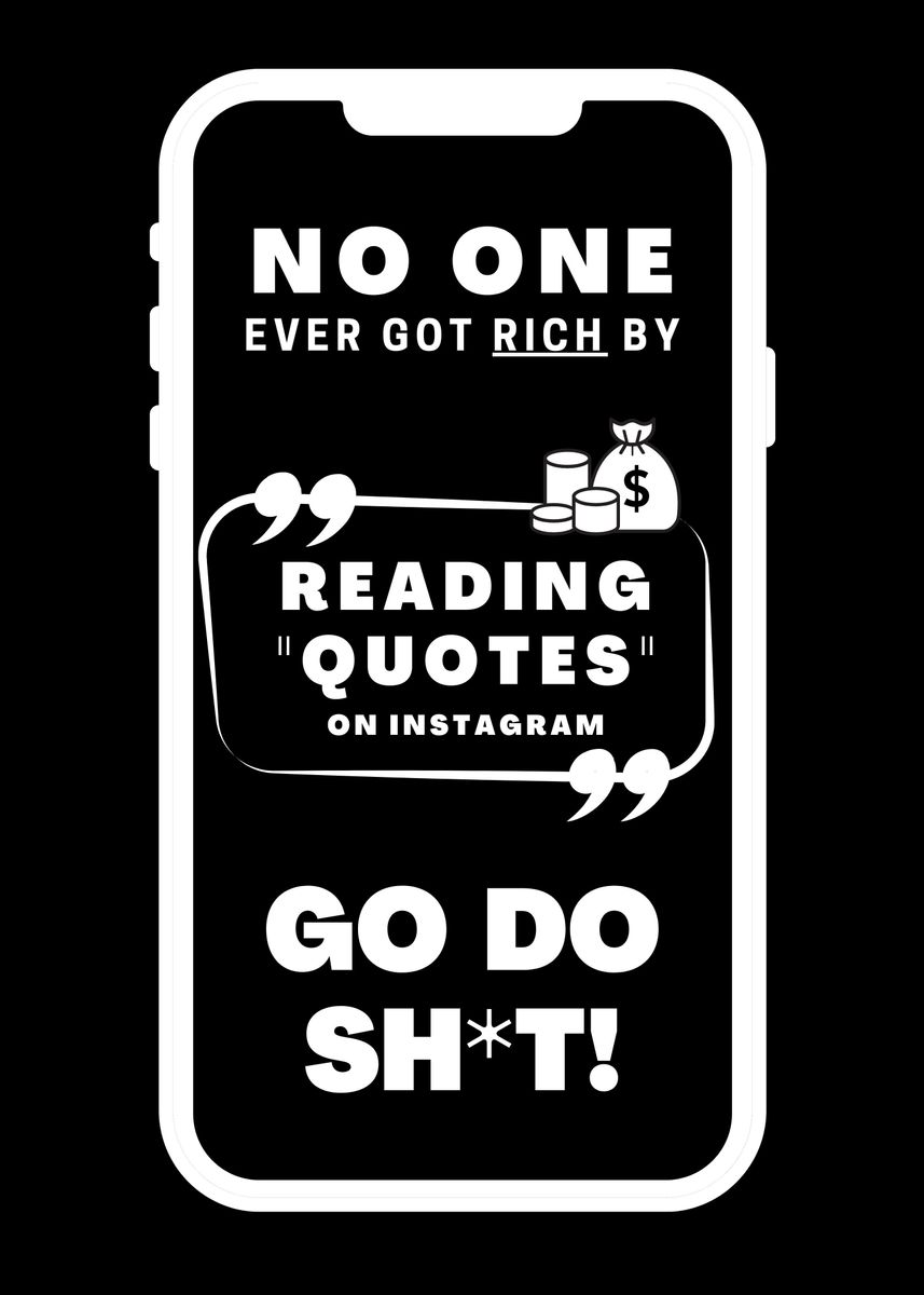 'Hustle Motivation Go Do It' Poster, picture, metal print, paint by ...