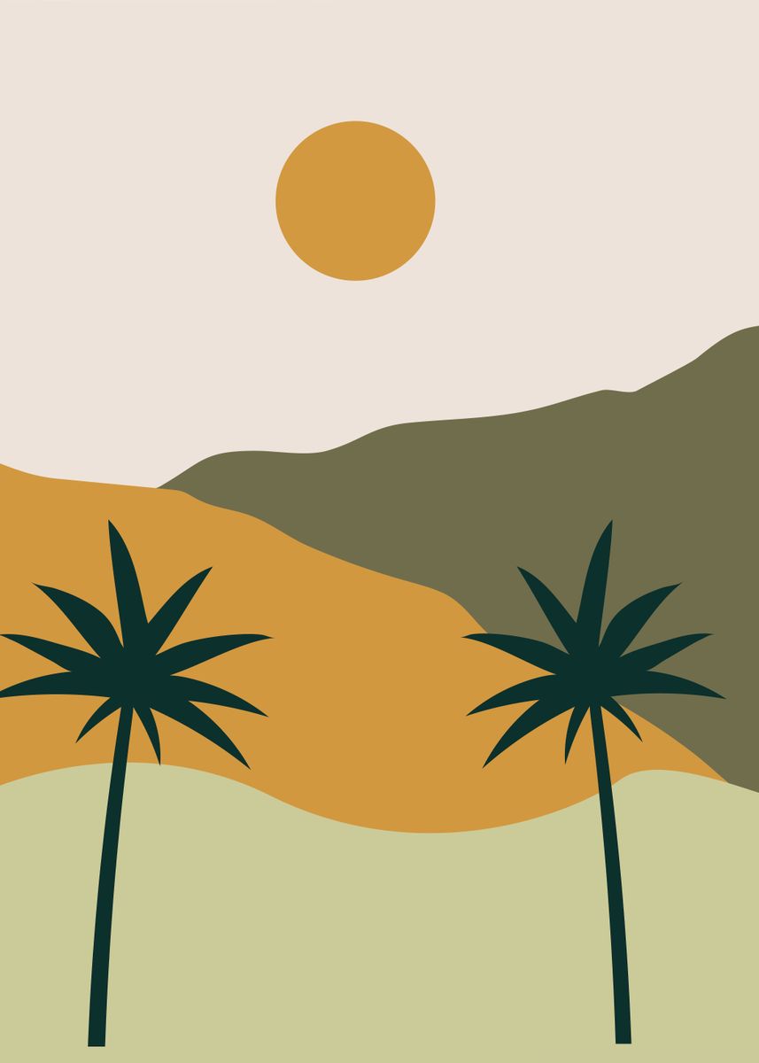 'Nature Landscape v19' Poster, picture, metal print, paint by crbn ...