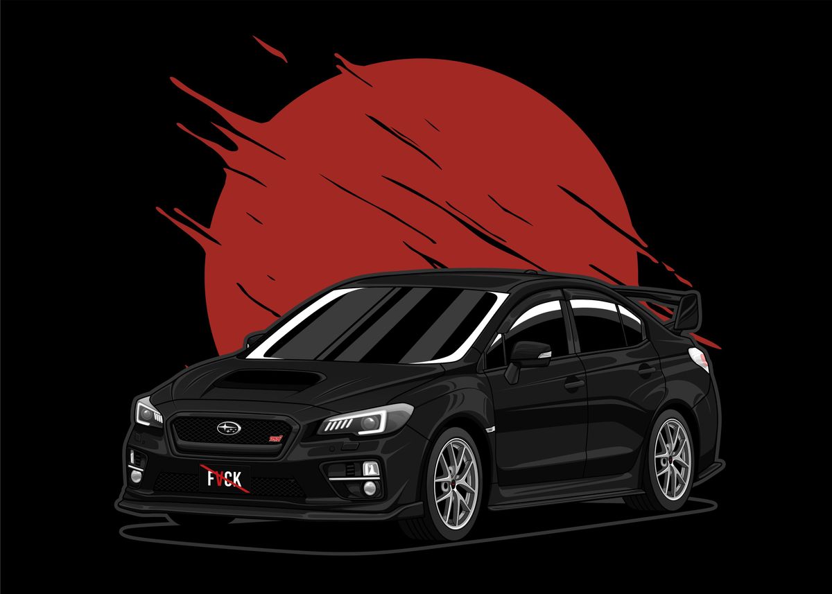'Subaru WRX STI Landscape 1' Poster by Heru Kurniawan | Displate