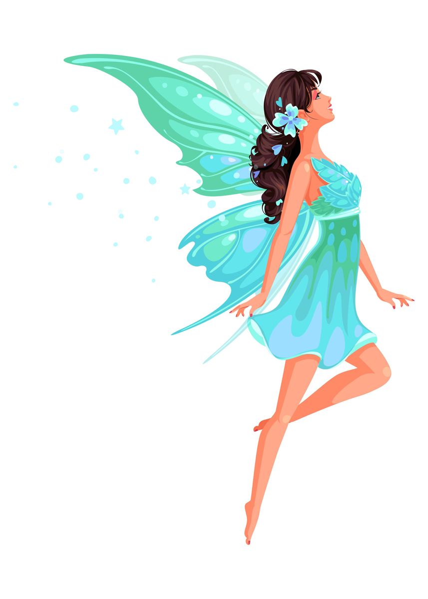 'Beautiful fairy flying' Poster, picture, metal print, paint by Le Duc ...