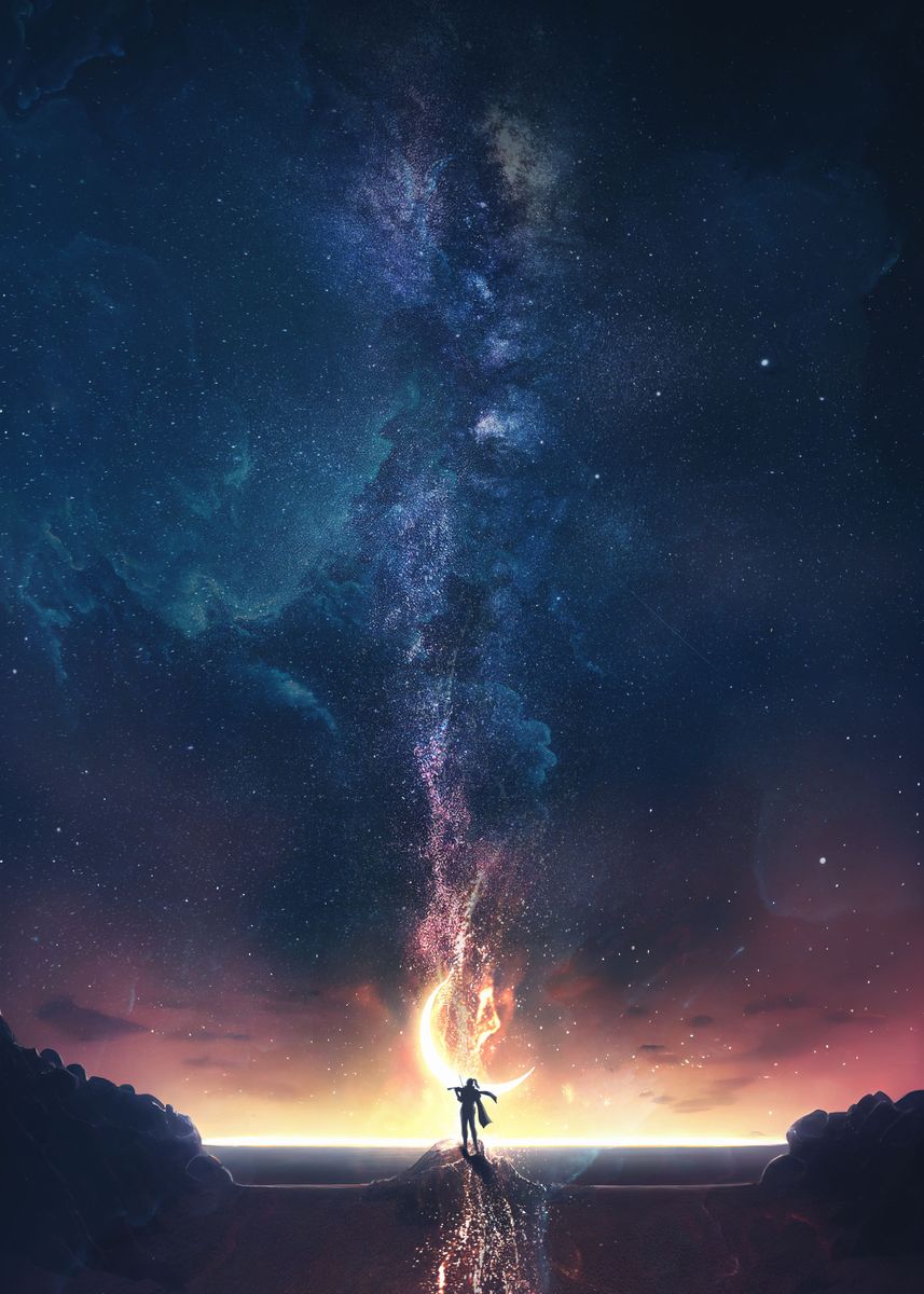 'Epic sunset Violinist' Poster, picture, metal print, paint by MCAshe ...