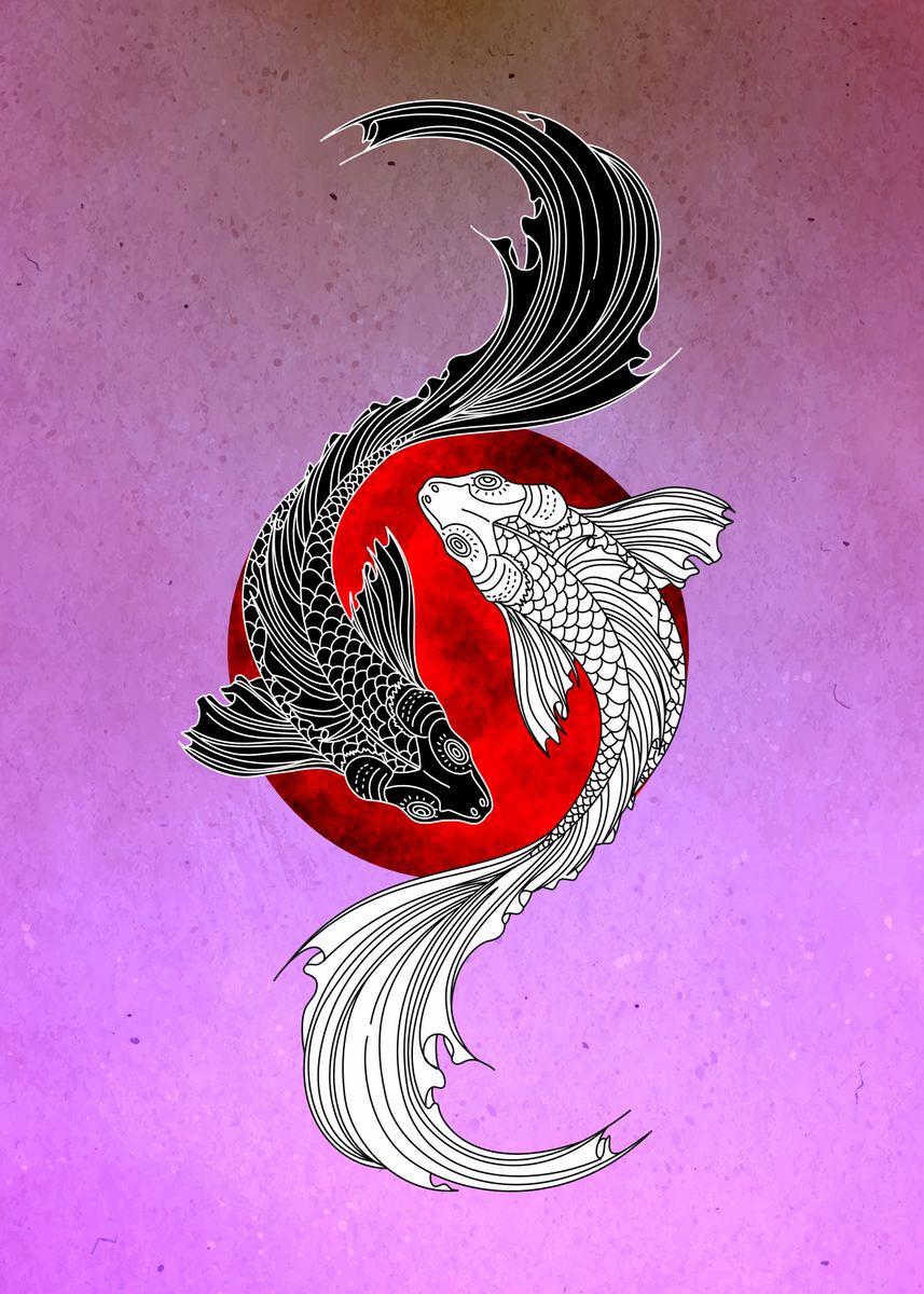 'Lofi Fish Aesthetic' Poster, picture, metal print, paint by londho ...