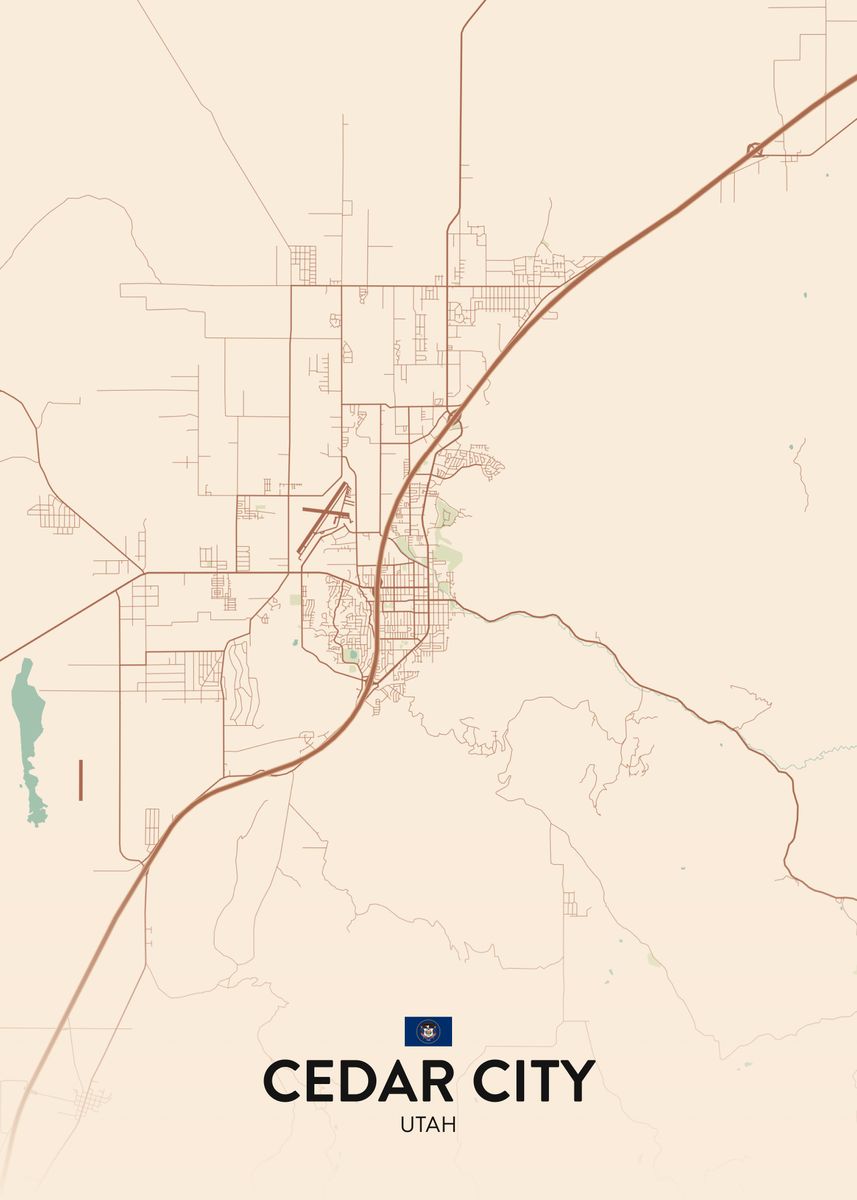 'Cedar City UT' Poster, picture, metal print, paint by IMR Designs ...