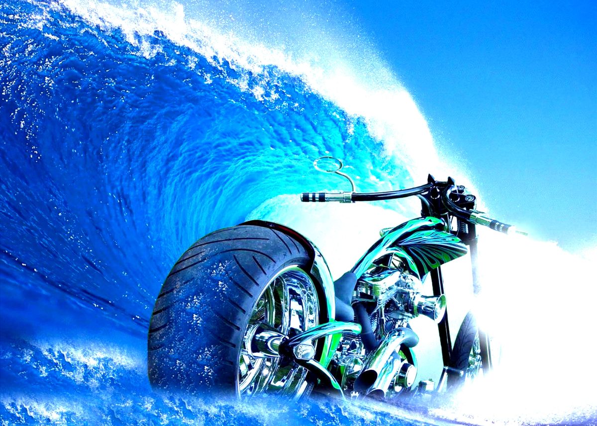 'Motorcycle' Poster by Sam Gong | Displate