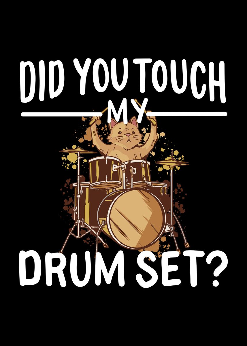 'My Drum Set' Poster, picture, metal print, paint by Shiva121 | Displate