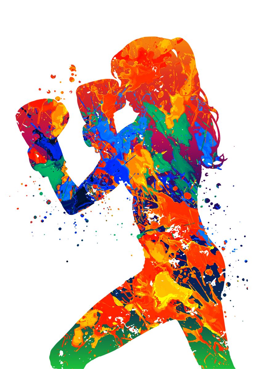 'Boxing Girl' Poster, picture, metal print, paint by Dalton Joyce ...