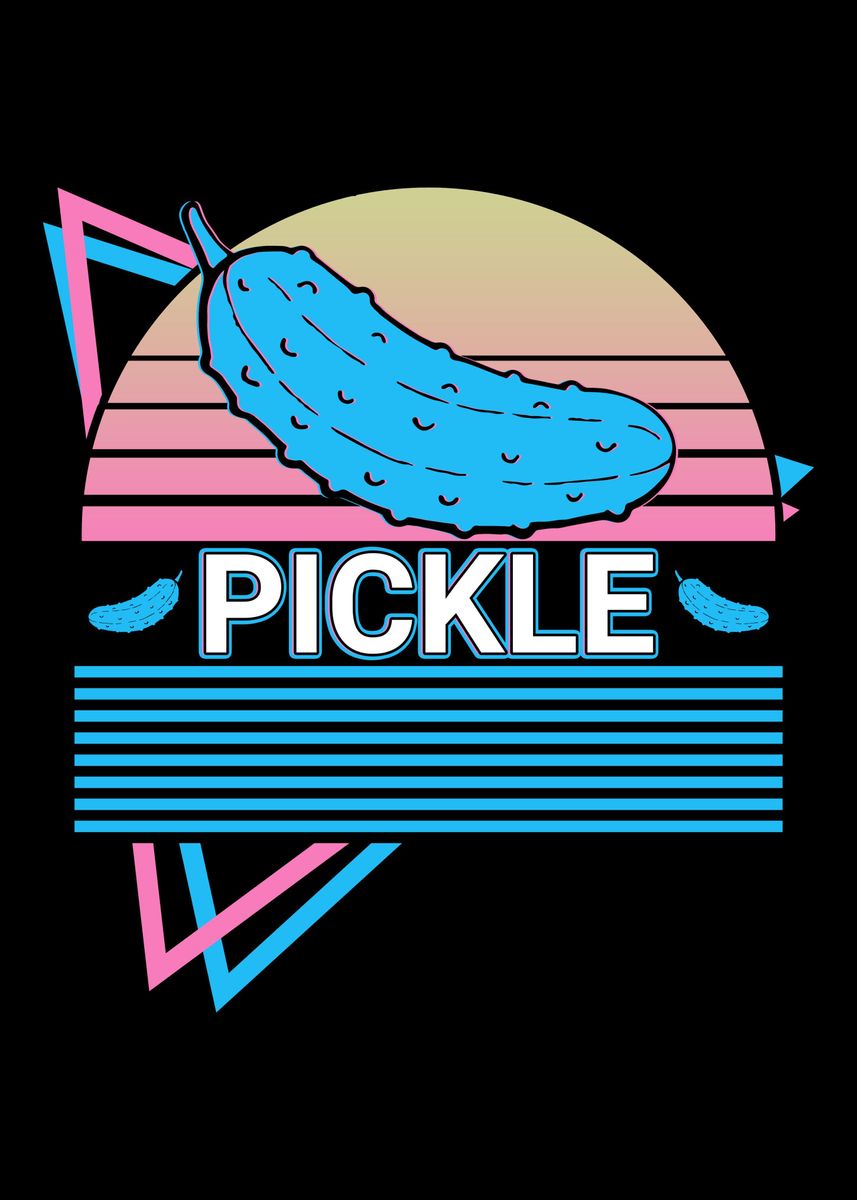 'Pickle Retro' Poster, picture, metal print, paint by AestheticAlex ...