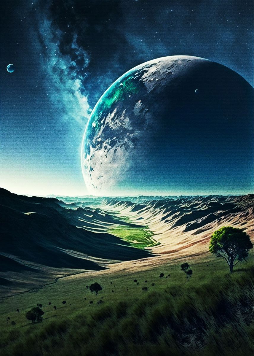 'Beautiful sky in space' Poster, picture, metal print, paint by Muh ...