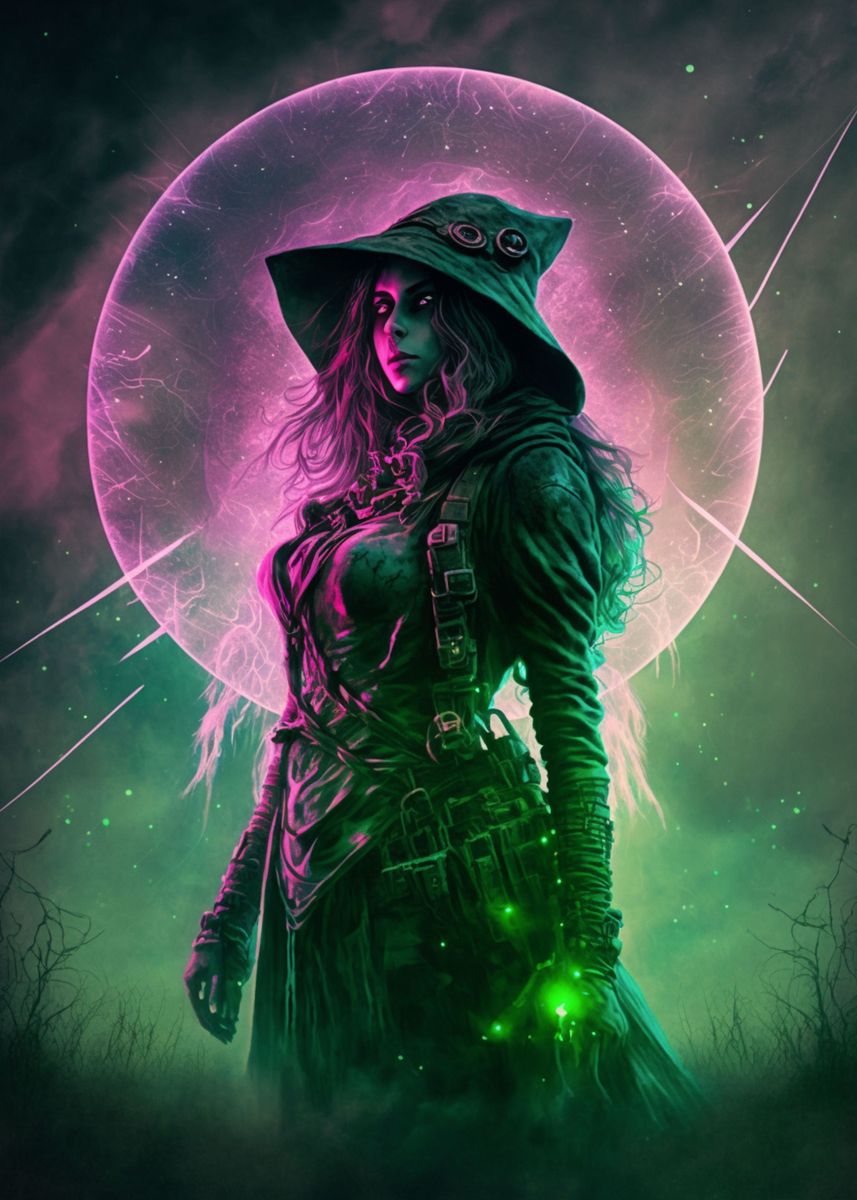 'Gorgeous Moon Witch' Poster, picture, metal print, paint by Youwantit ...