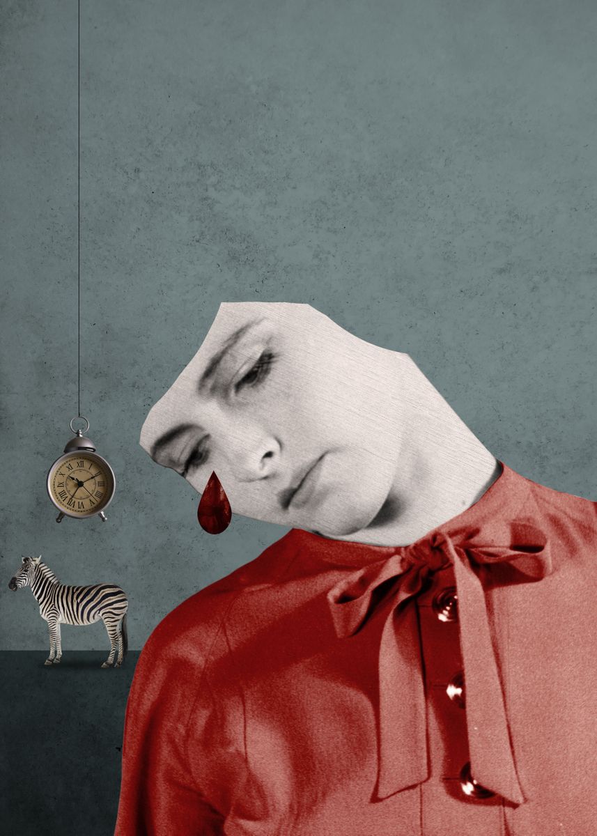 'Pierrot' Poster, picture, metal print, paint by Somnambulistika | Displate