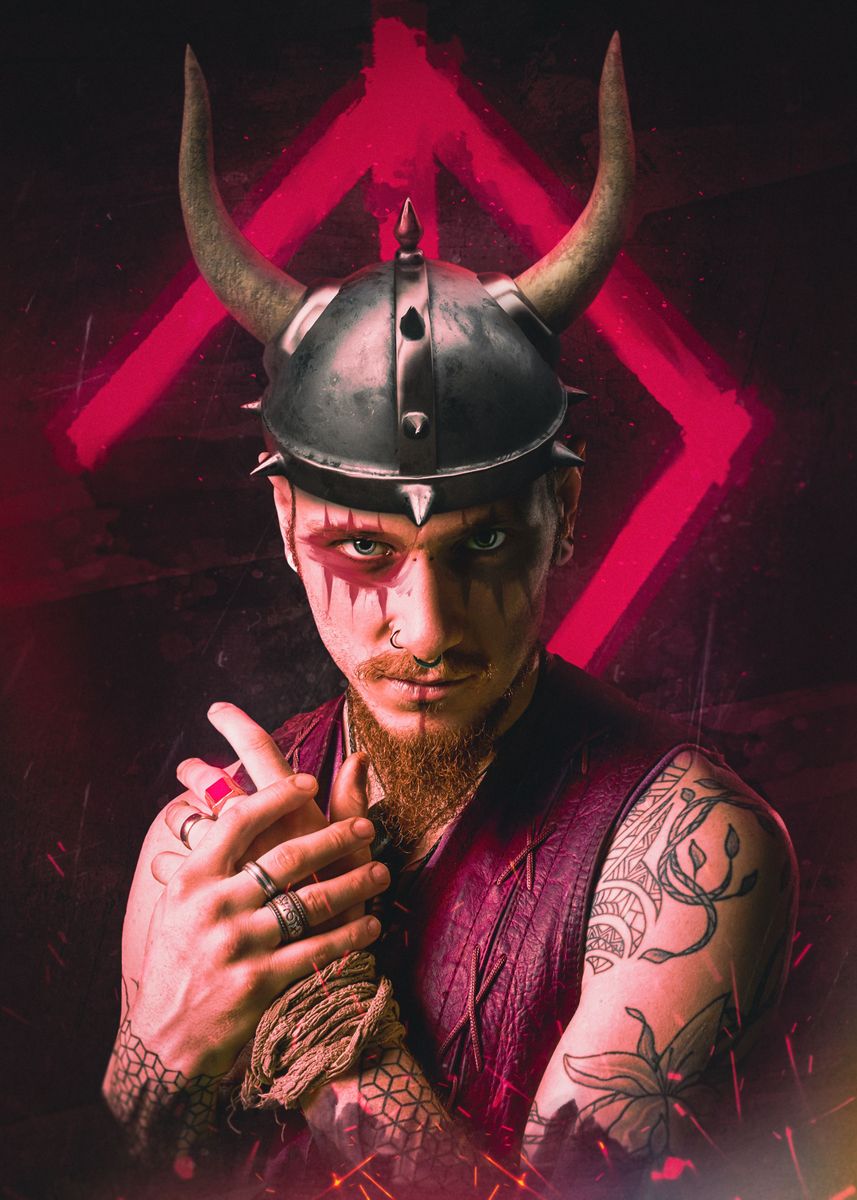 'Trygve' Poster, picture, metal print, paint by snazzoid | Displate