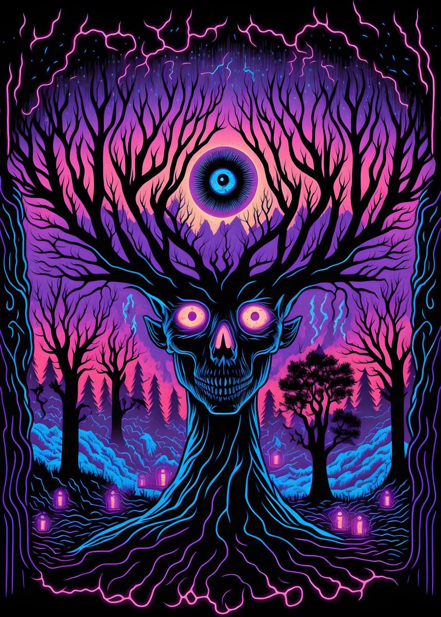 'Dark Vision' Poster, picture, metal print, paint by Black Eyed | Displate