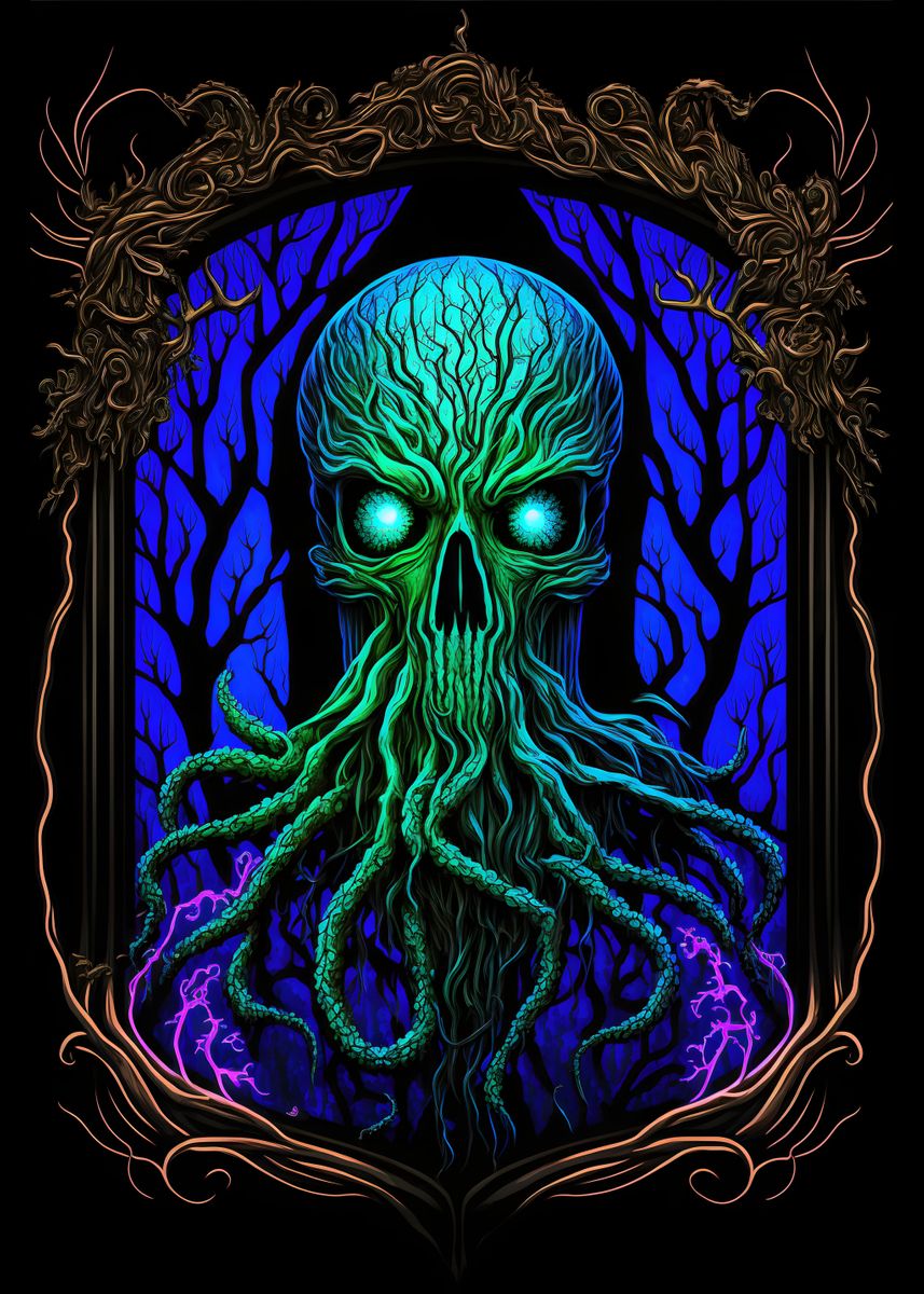 'Cthulhu Portrait' Poster, picture, metal print, paint by Black Eyed ...