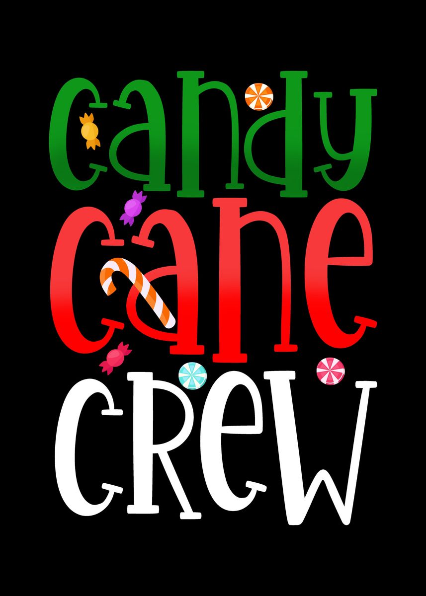 'Candy Cane Crew' Poster, picture, metal print, paint by ZS C O M M E R ...