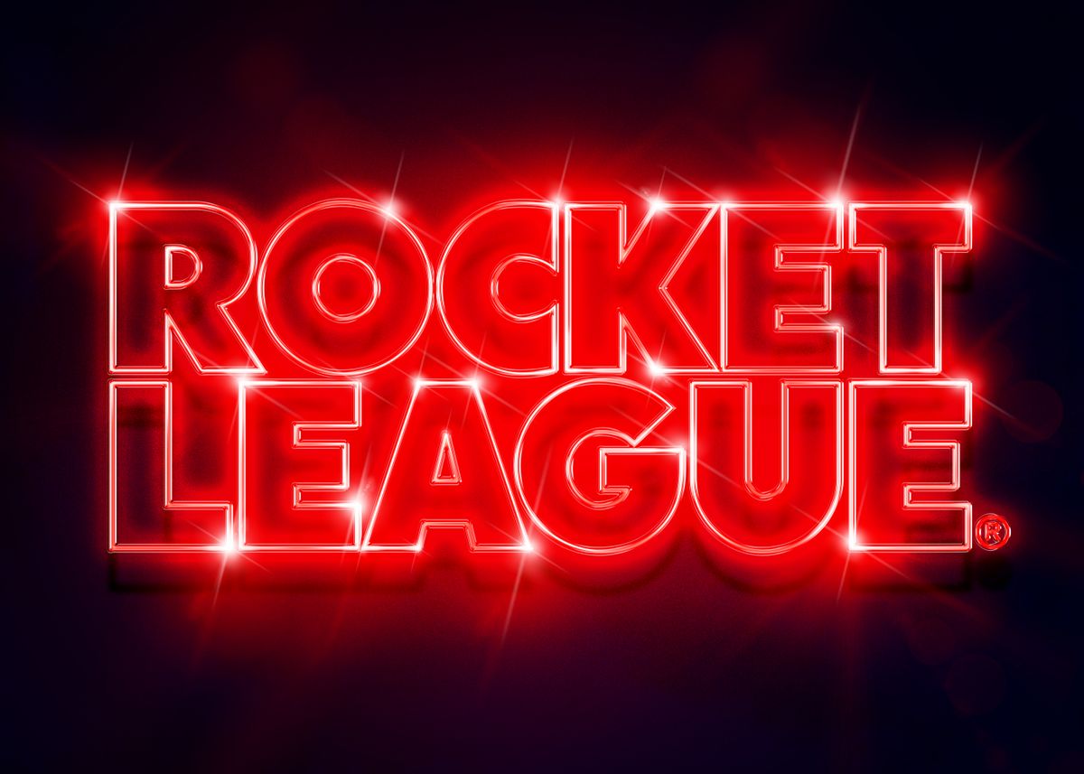 'Red Neon Horizontal' Poster by Rocket League | Displate