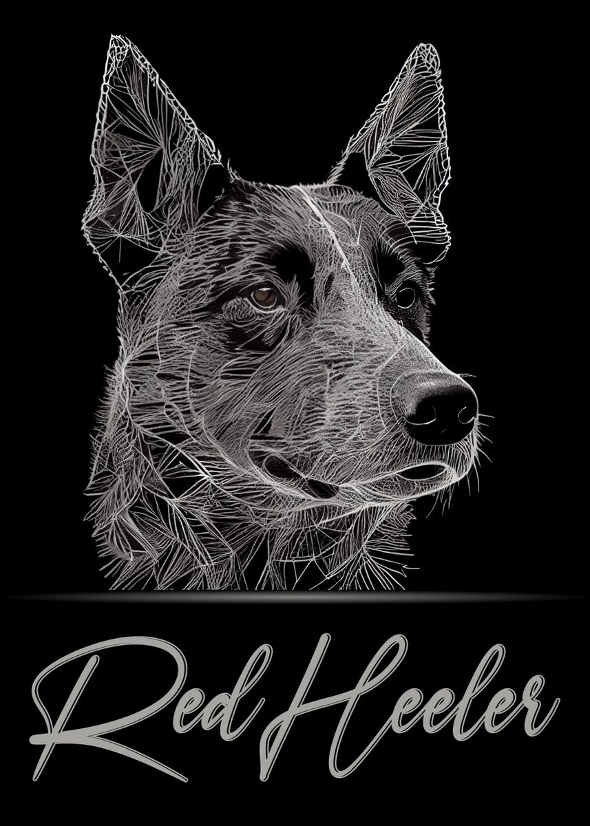 'Red Heeler' Poster, picture, metal print, paint by Artistic Paradigms ...