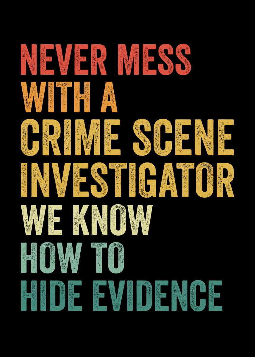 'Forensic Science And Crime' Poster, picture, metal print, paint by ...