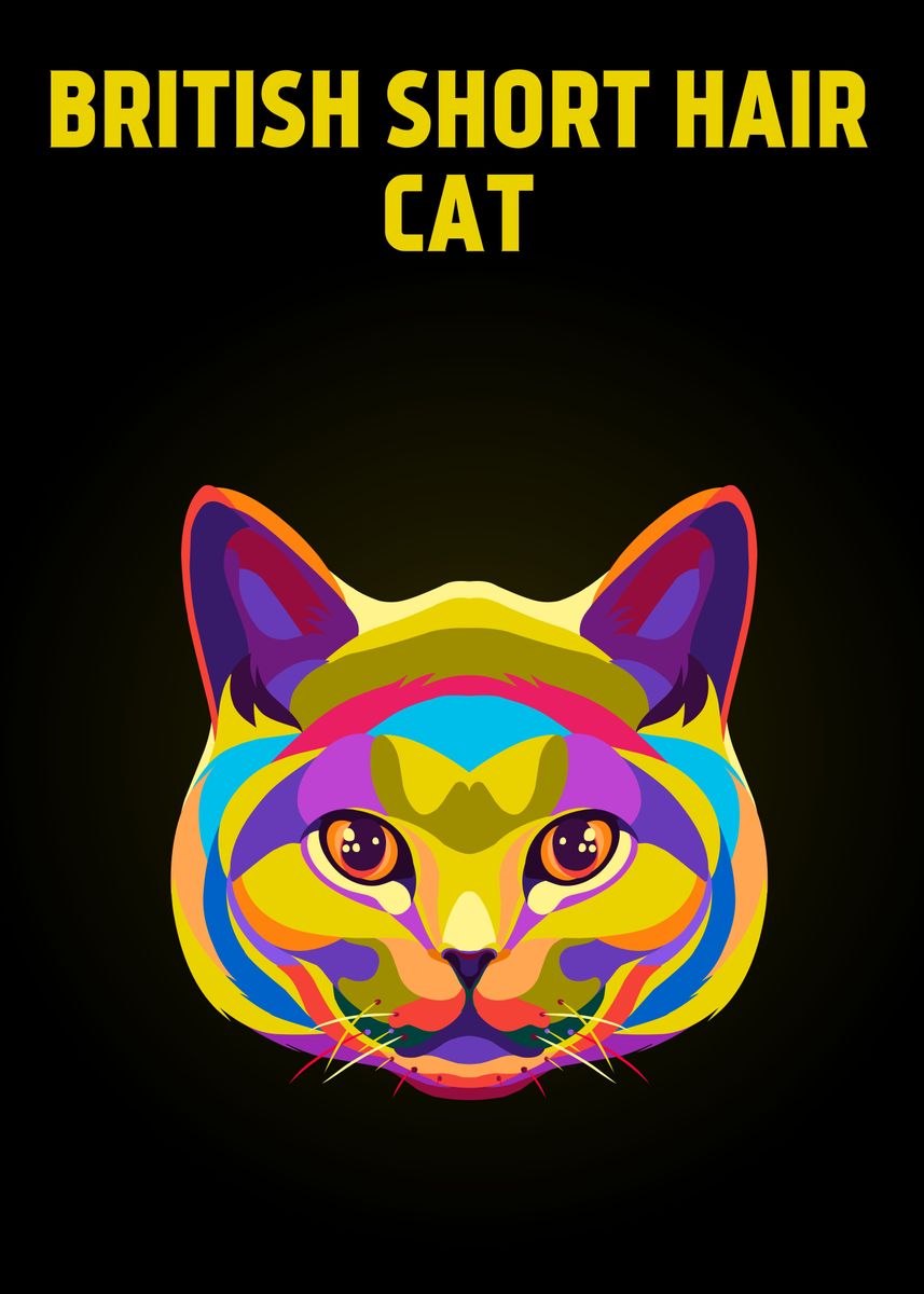 'British Short hair cat' Poster by 4 Epic Drawing | Displate