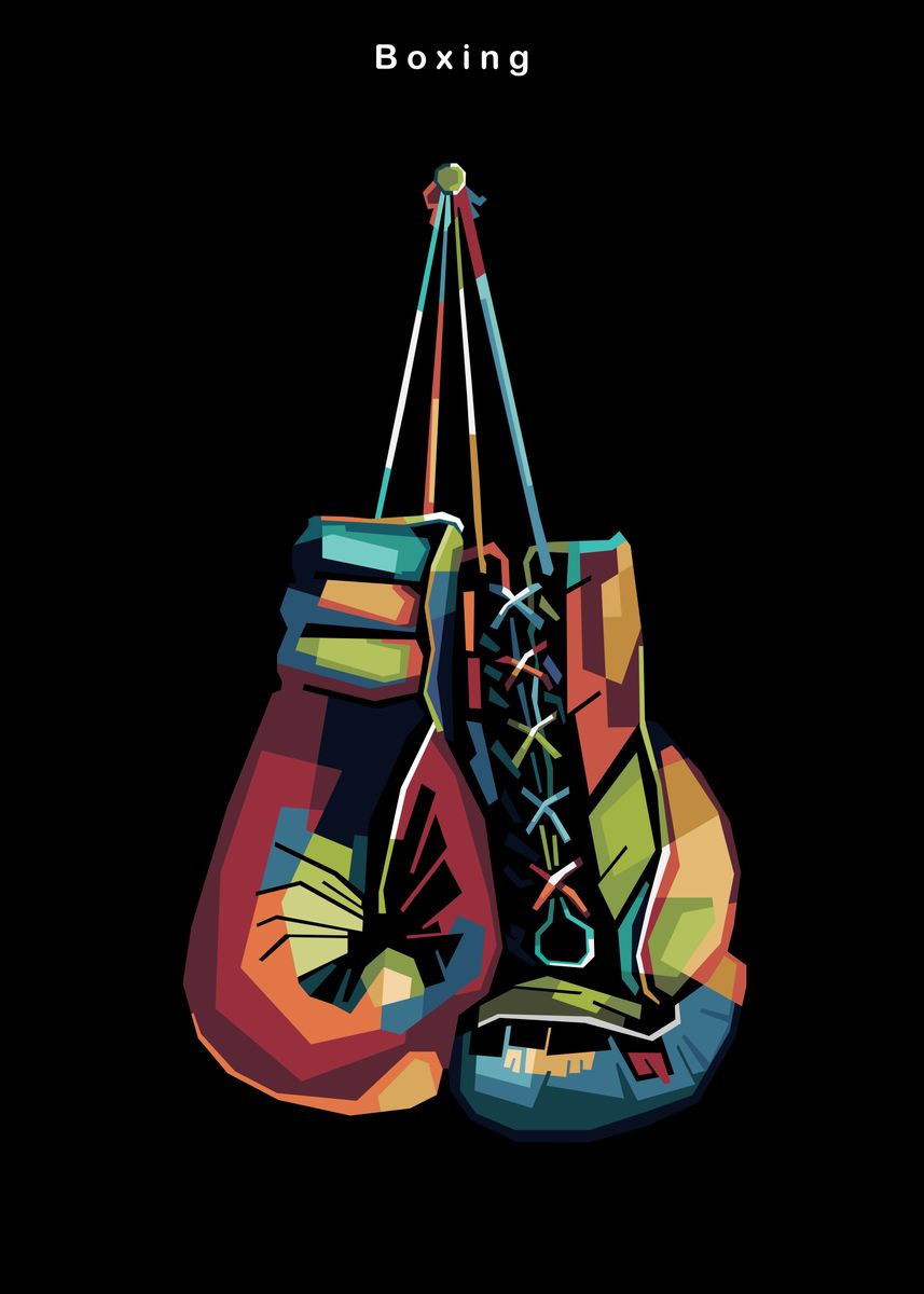 'Boxing poster wpap' Poster, picture, metal print, paint by AD art ...