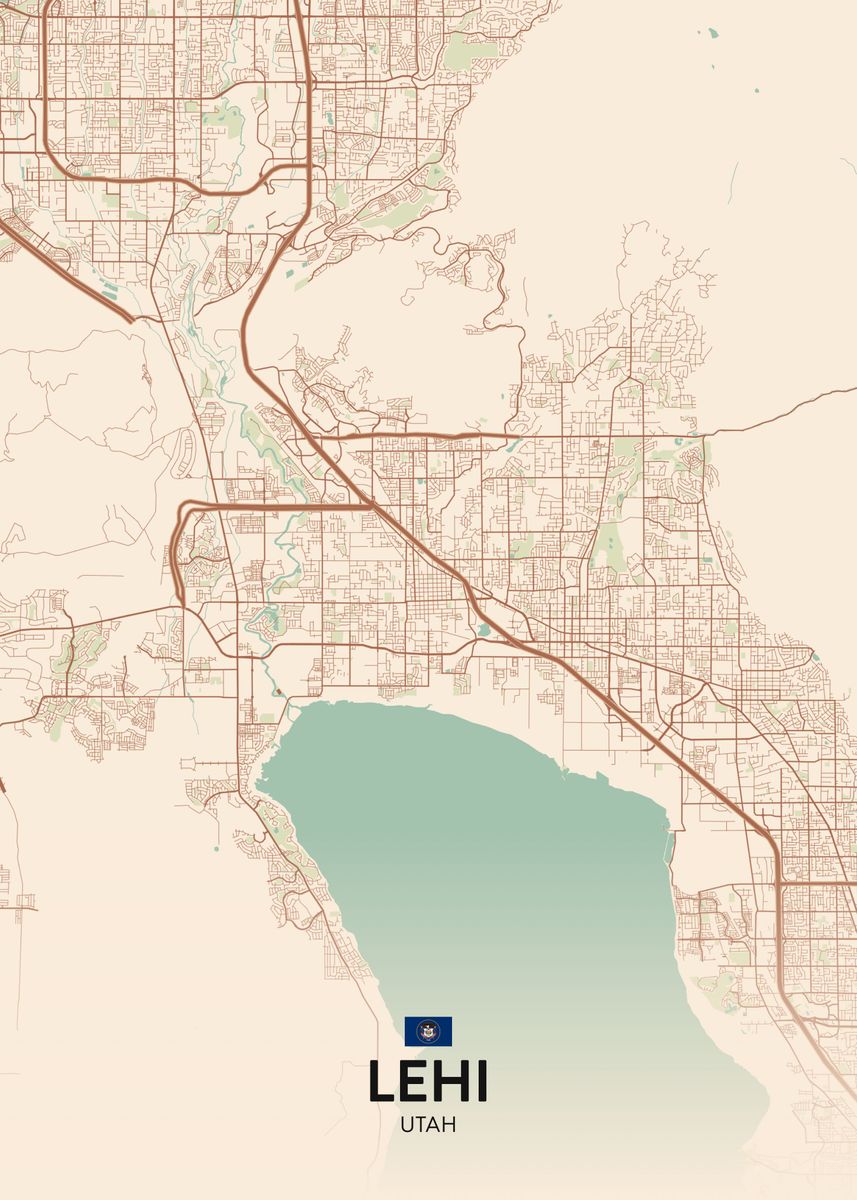 'Lehi UT' Poster, picture, metal print, paint by IMR Designs | Displate