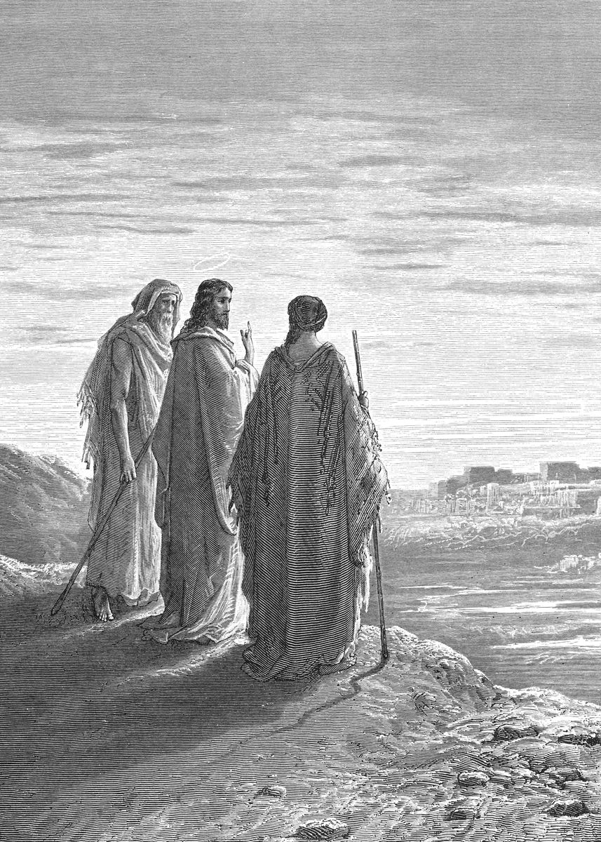 'Jesus and Two Disciples' Poster, picture, metal print, paint by ...