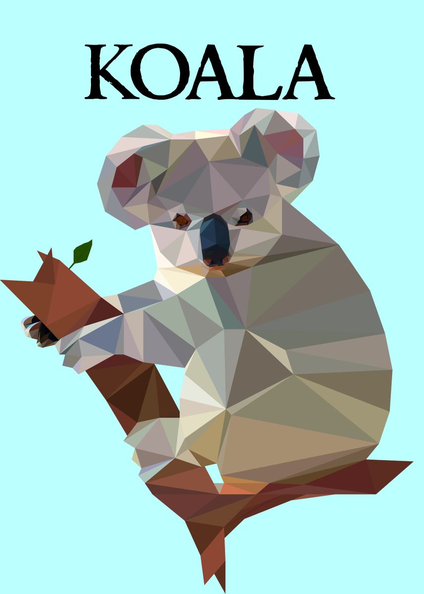 'Koala' Poster, picture, metal print, paint by Dare Neil | Displate