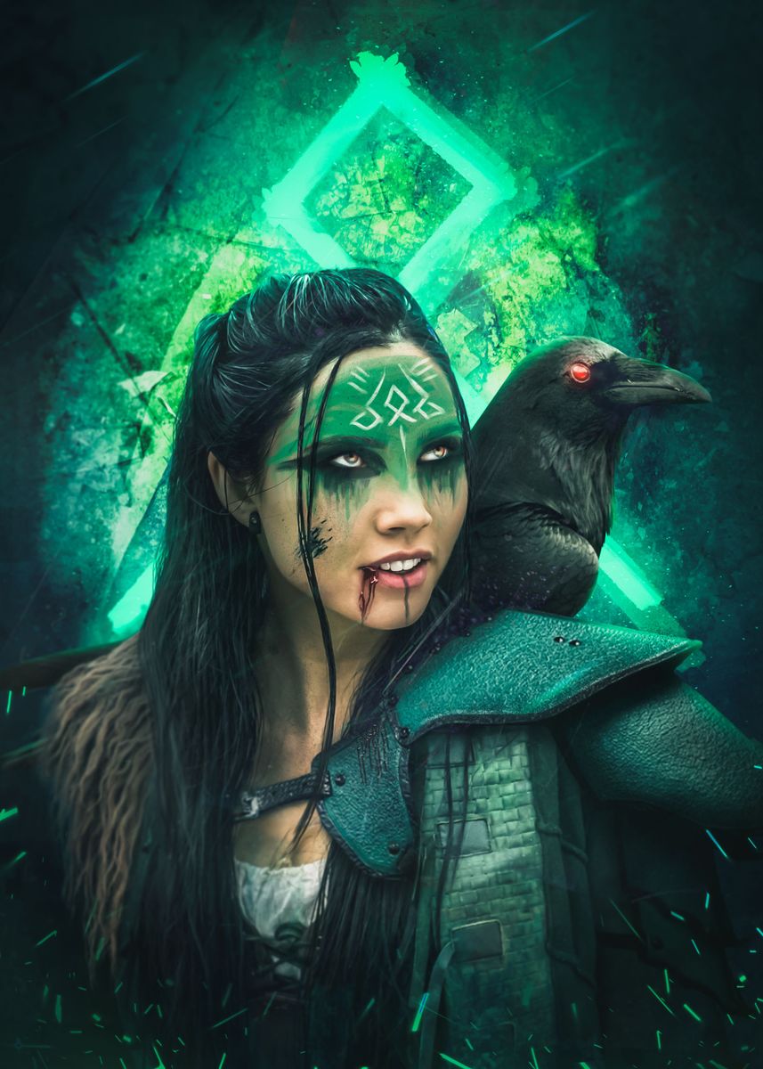 'Lisbeth' Poster, picture, metal print, paint by snazzoid | Displate